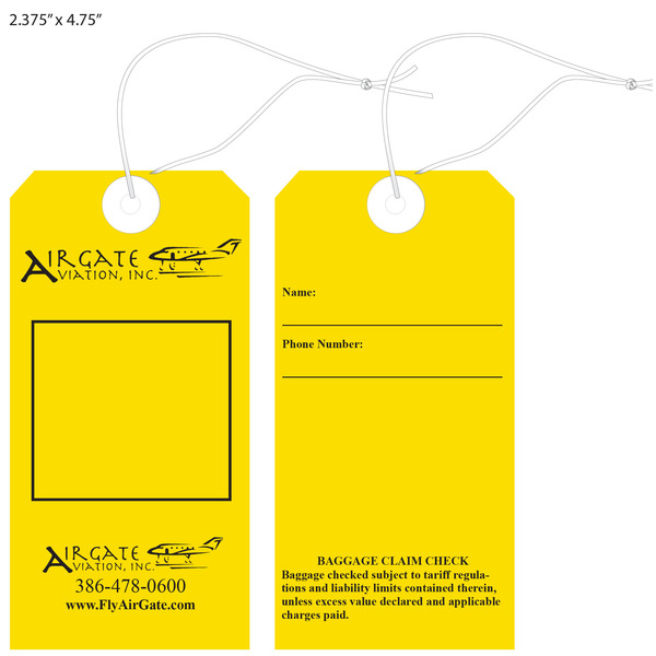 Custom Printed Airline Hang Tags | St. Louis Tag