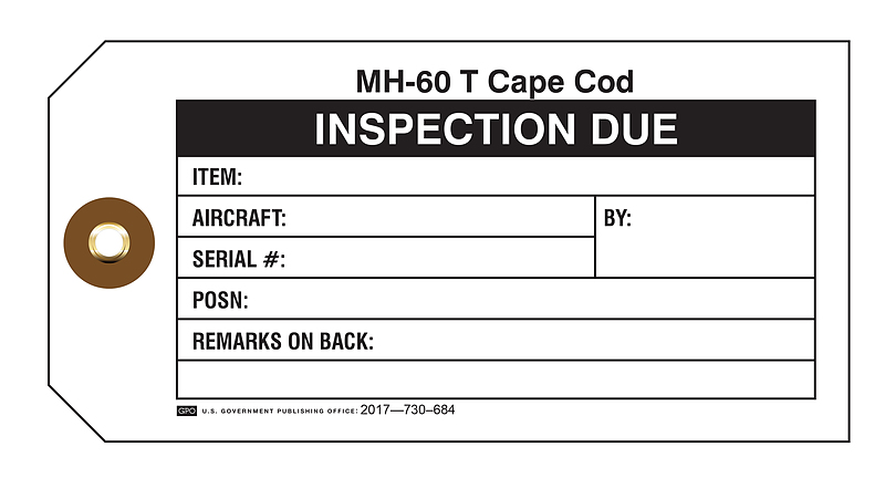 Custom FAA Aircraft Part Inspection Tags | St. Louis Tag