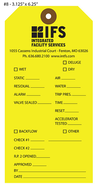 Custom Backflow Inspection Tags