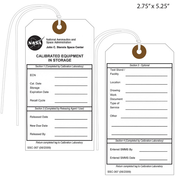 Custom Calibration Hang Tags | St. Louis Tag