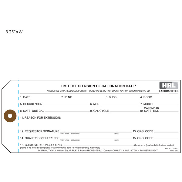 Custom Calibration Hang Tags | St. Louis Tag
