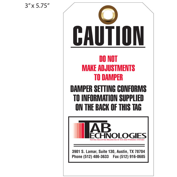 Custom Printed Caution Safety Tags | St. Louis Tag
