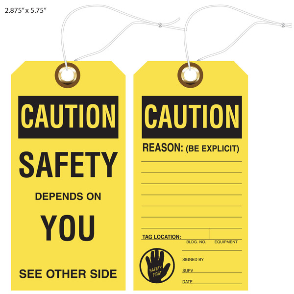 Custom Printed Caution Safety Tags | St. Louis Tag