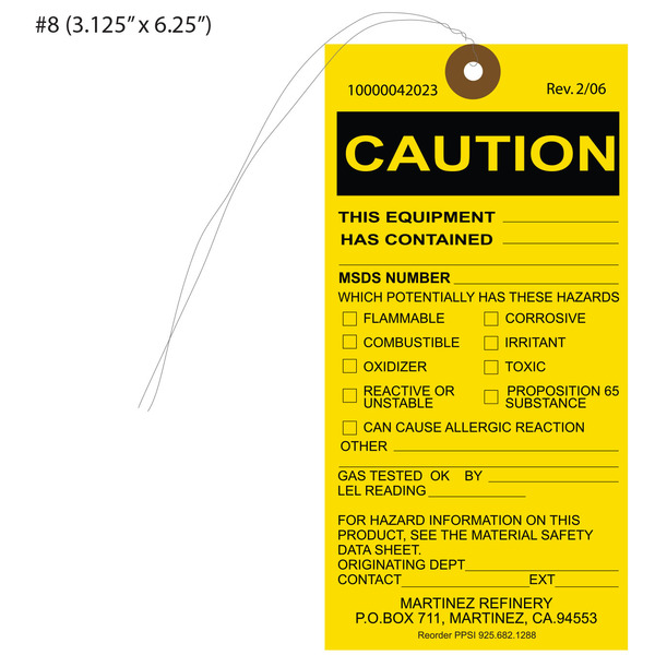 Custom Printed Caution Safety Tags | St. Louis Tag