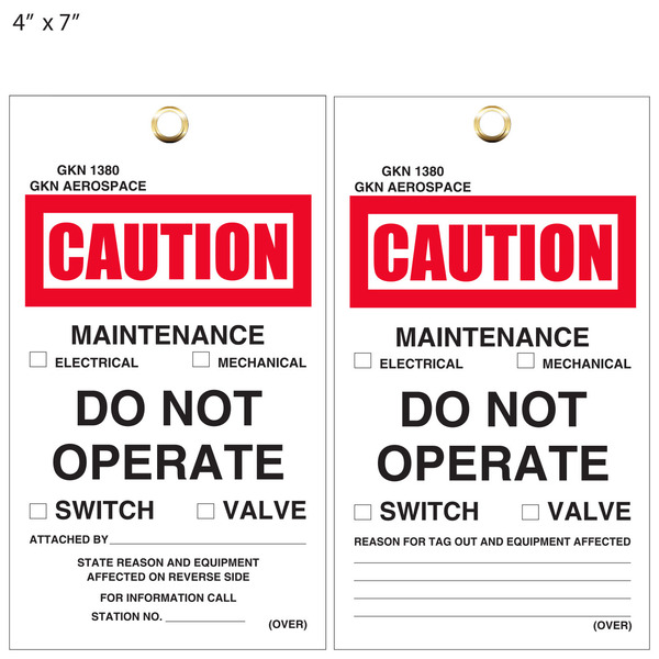 Custom Do Not Operate Tags | St. Louis Tag