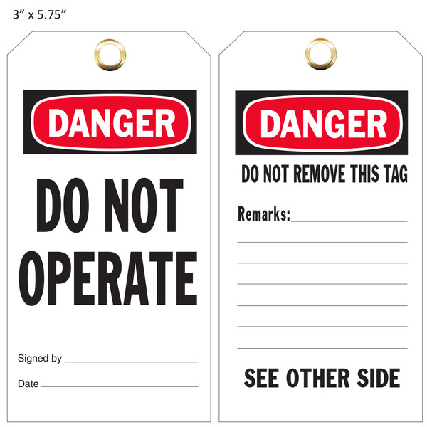 Custom Do Not Operate Tags | St. Louis Tag