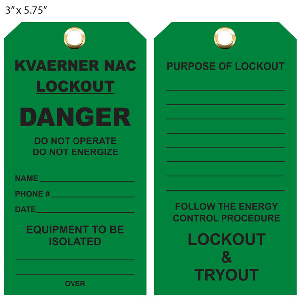 Custom Printed Danger Hang Tags | St. Louis Tag