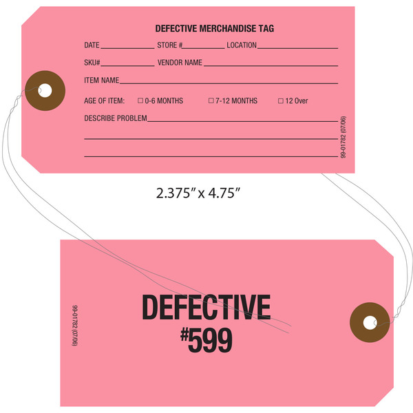 Custom Defective Hang Tags (Do Not Use Tags) | St. Louis Tag