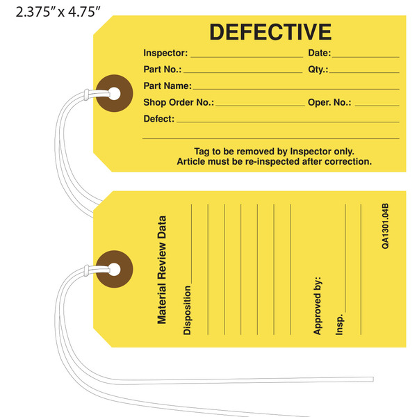 Custom Defective Hang Tags (Do Not Use Tags) | St. Louis Tag