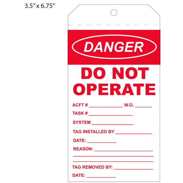 Custom Do Not Operate Tags | St. Louis Tag