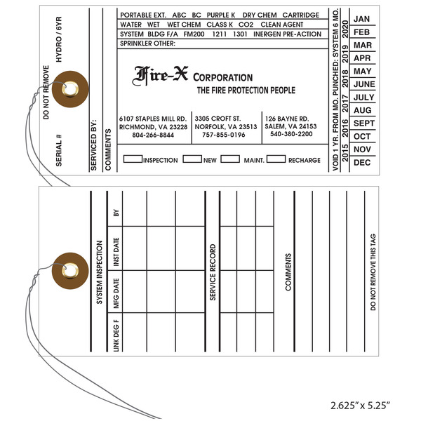 Custom Fire Extinguisher Tags For Your Brand | St. Louis Tag