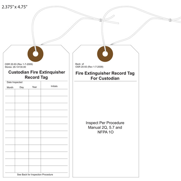 Custom Fire Extinguisher Tags For Your Brand | St. Louis Tag