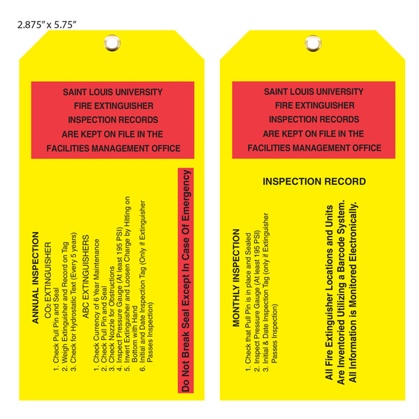 Custom Inspection Hang Tags | St. Louis Tag