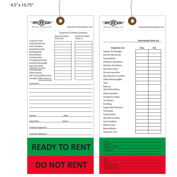 Custom Inspection Hang Tags | St. Louis Tag
