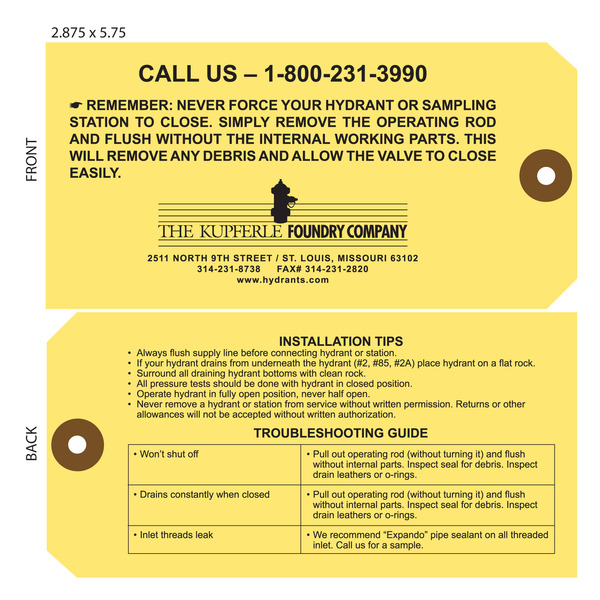 Custom Printed Instruction Hang Tags | St. Louis Tag