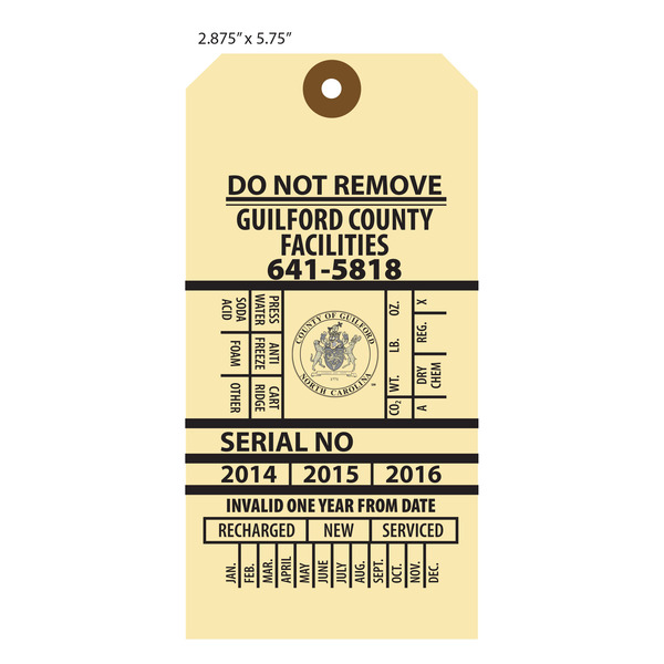 Custom Maintenance Record Hang Tags | St. Louis Tag