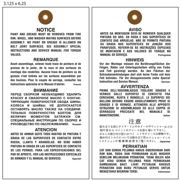 Custom Printed Notice Hang Tags | St. Louis Tag