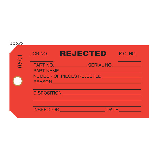 Custom Rejected Hang Tags | St. Louis Tag