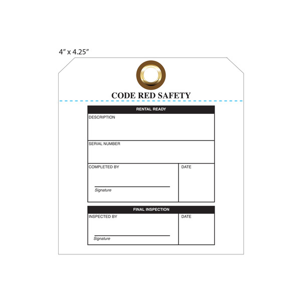 Custom Ready to Rent & Equipment Rental Tags