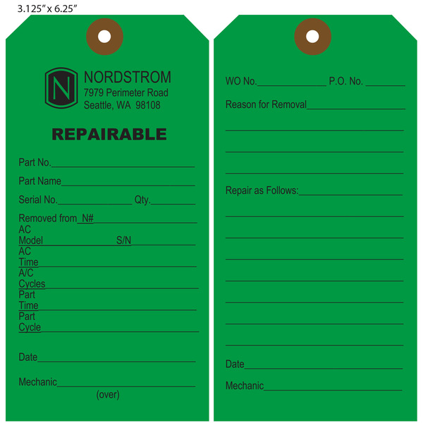 Custom Repair Tags | St. Louis Tag