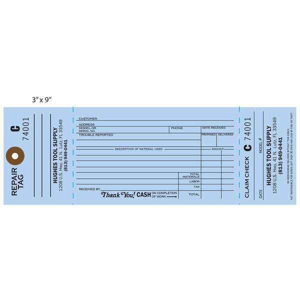 Custom Repair Tags | St. Louis Tag