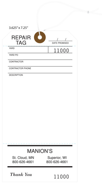 Custom Repair Tags | St. Louis Tag