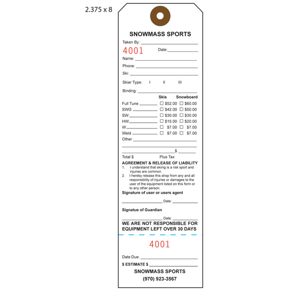 Custom Printed Serviceable Hang Tags | St. Louis Tag