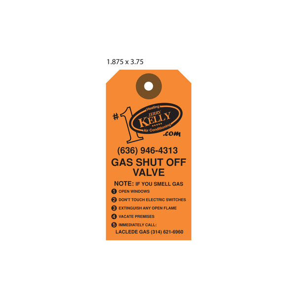 Custom Water Shut Off Tags | St. Louis Tag
