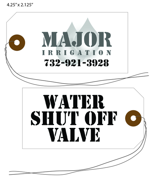 Custom Water Shut Off Tags | St. Louis Tag