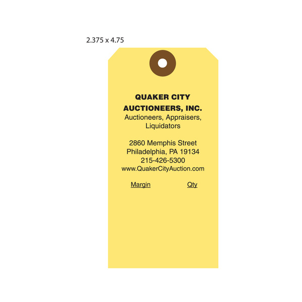 Custom Auction Hang Tags | St. Louis Tag