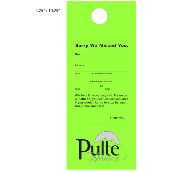 Custom Door Hanger Tags | St. Louis Tag