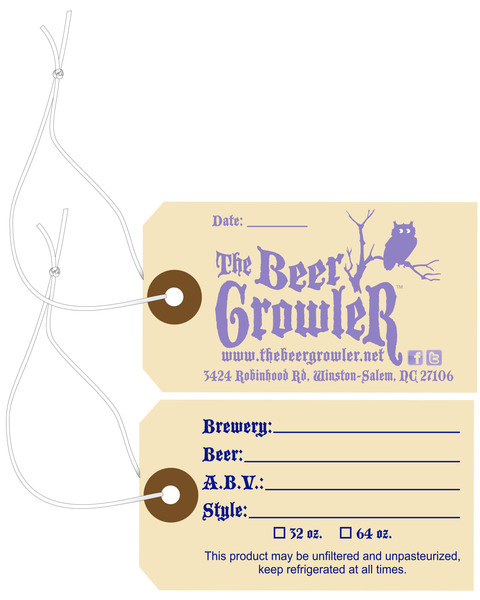 Custom Growler & Bottle Hang Tags | St. Louis Tag