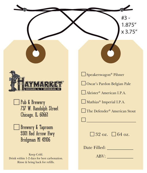 Custom Growler & Bottle Hang Tags | St. Louis Tag