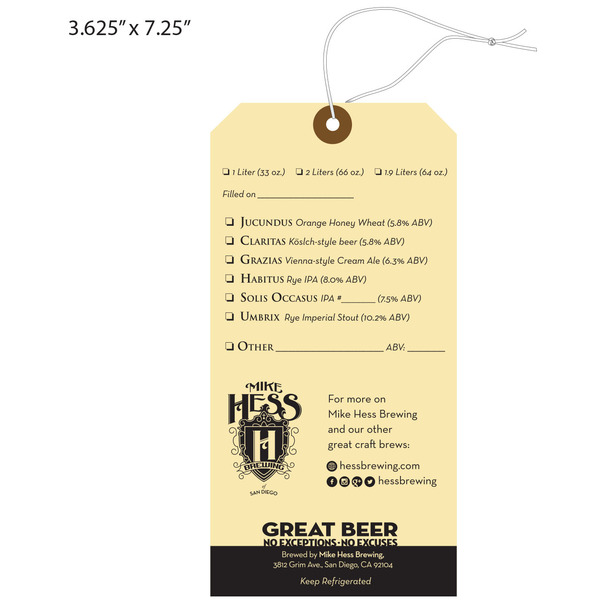 Custom Growler & Bottle Hang Tags | St. Louis Tag